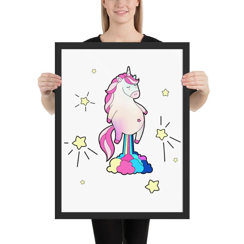 Cadre Licorne qui Pète des Paillettes | Magic Licorne