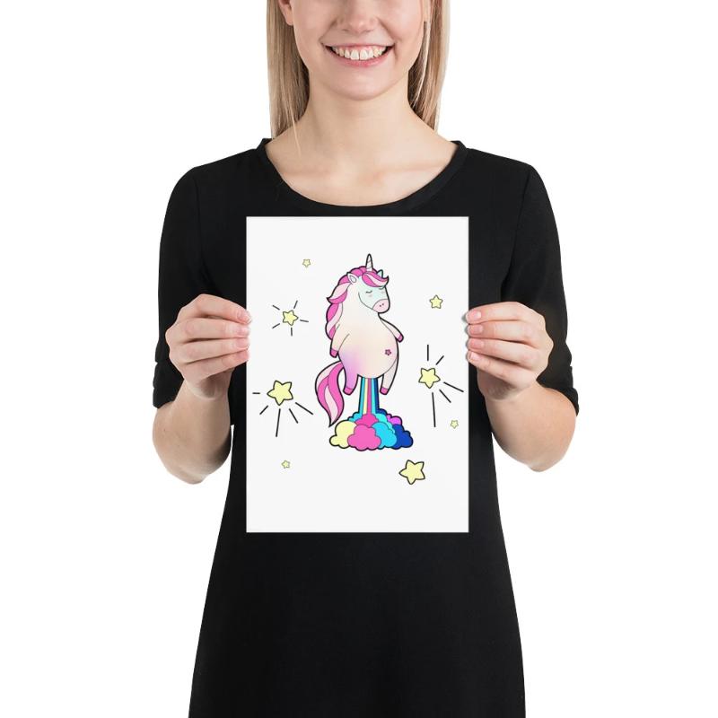 Poster Licorne Qui Pète des Paillettes | Magic Licorne